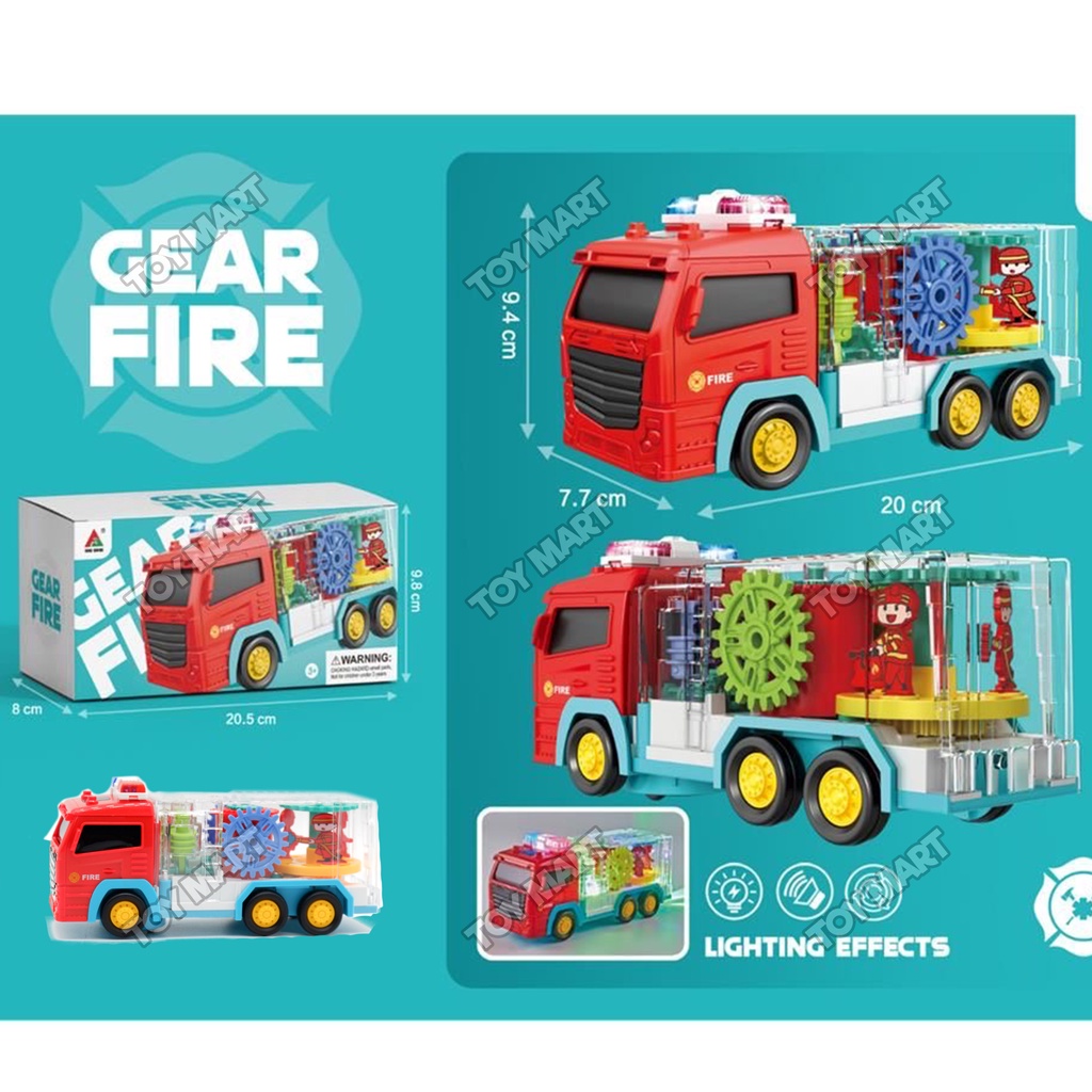 Transparent Fire Truck See-Through Car Engine Moving Parts Vehicle ...