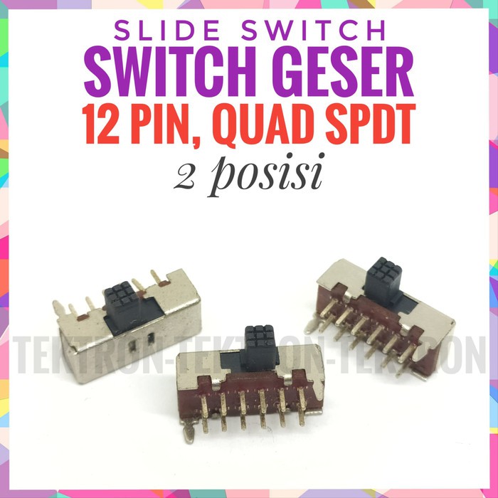 12pin 4xSPDDT 4PDT 2 Position Slide Switch toggle Switch | Shopee Philippines