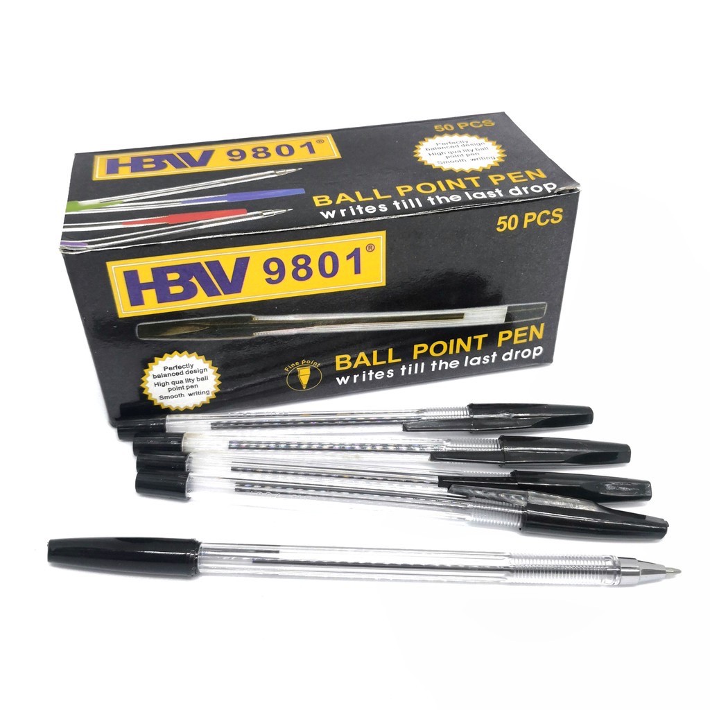 CSQUARE 50pcs HBW 9801 BALL POINT PEN | Shopee Philippines