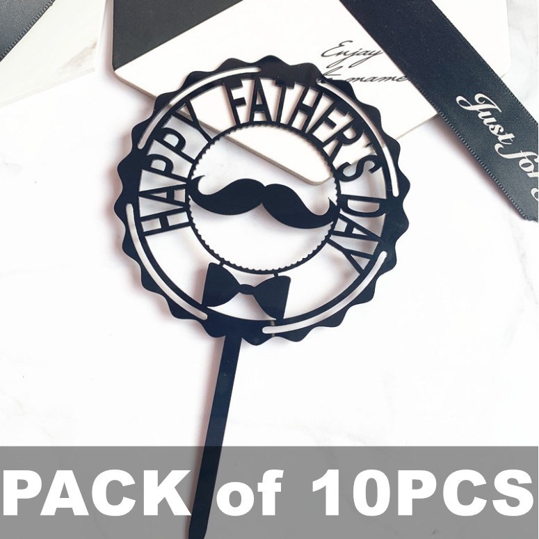 10 Piece Premium Large Happy Father's Day Cake Topper Father's Day ...
