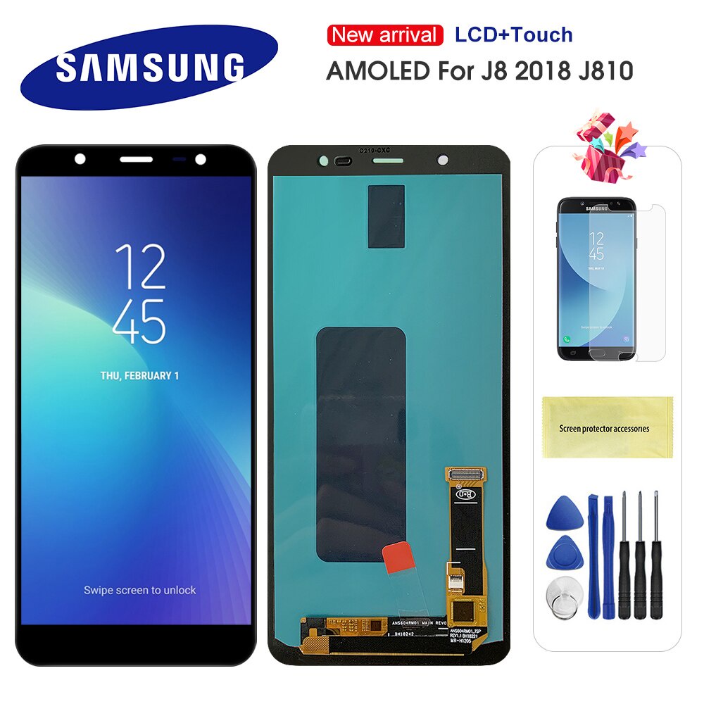 6.2'' Super AMOLED Display for Samsung Galaxy J8 2018 J810 J810F J810Y ...