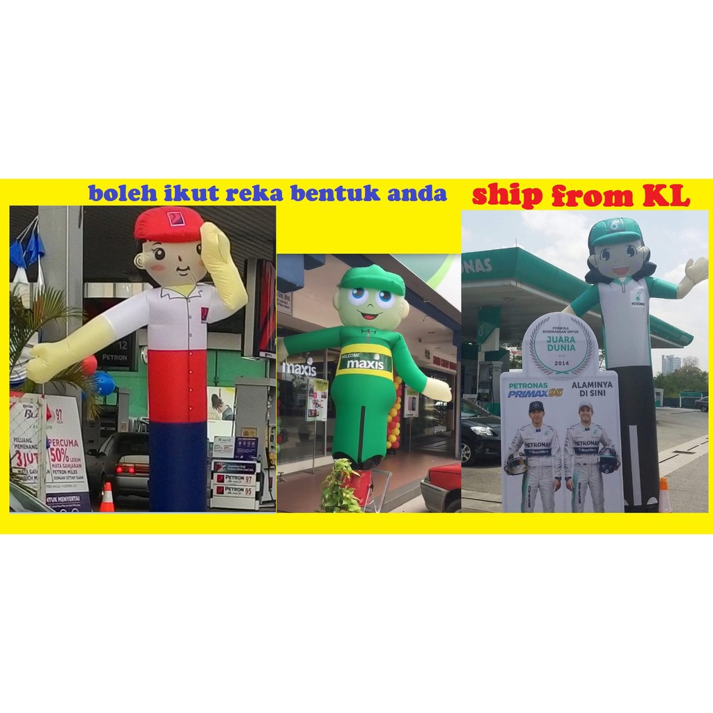 kain patung angin kipas blower air tube man puppet cartoon shell ...