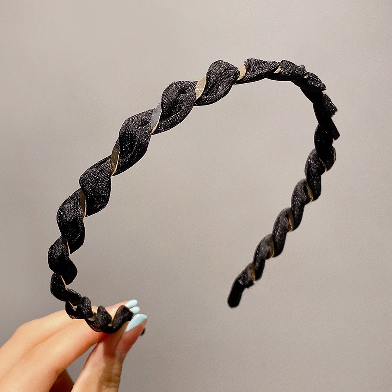 Black Headband High-end Elegant Temperament Wide Hair Band Hair Bundle ...