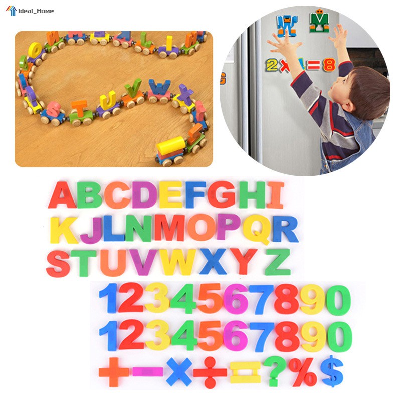 1 Set Cute Colorful Magnetic Fridge Letters / Numbers Teaching ...