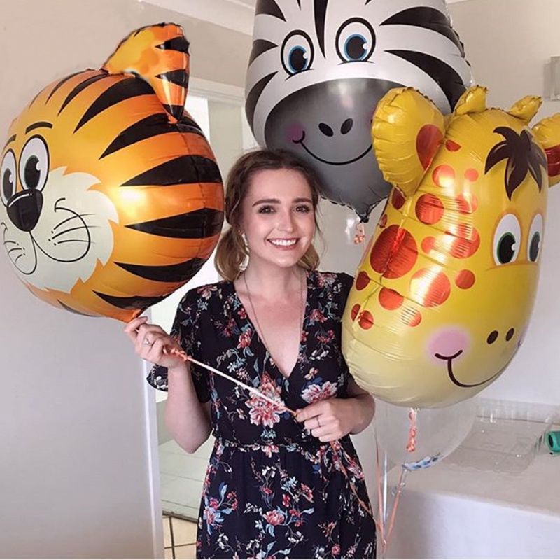 Steppe Animal Pattern Balloons Forest Safari Theme Party Decoration ...