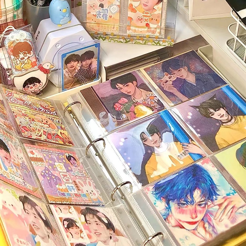 Ohaya Gypsophila PU A4/A5 Album inner page diy postcard, idol card Polaroid Photo Album card ...