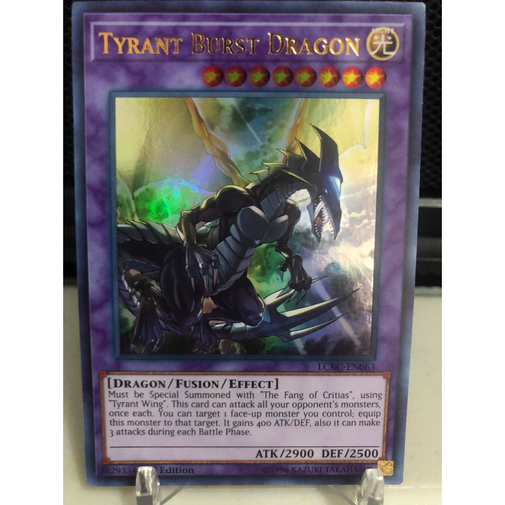 Tyrant Burst Dragon Ultra Rare LCKC 1st edition Yu-Gi-Oh! | Shopee ...