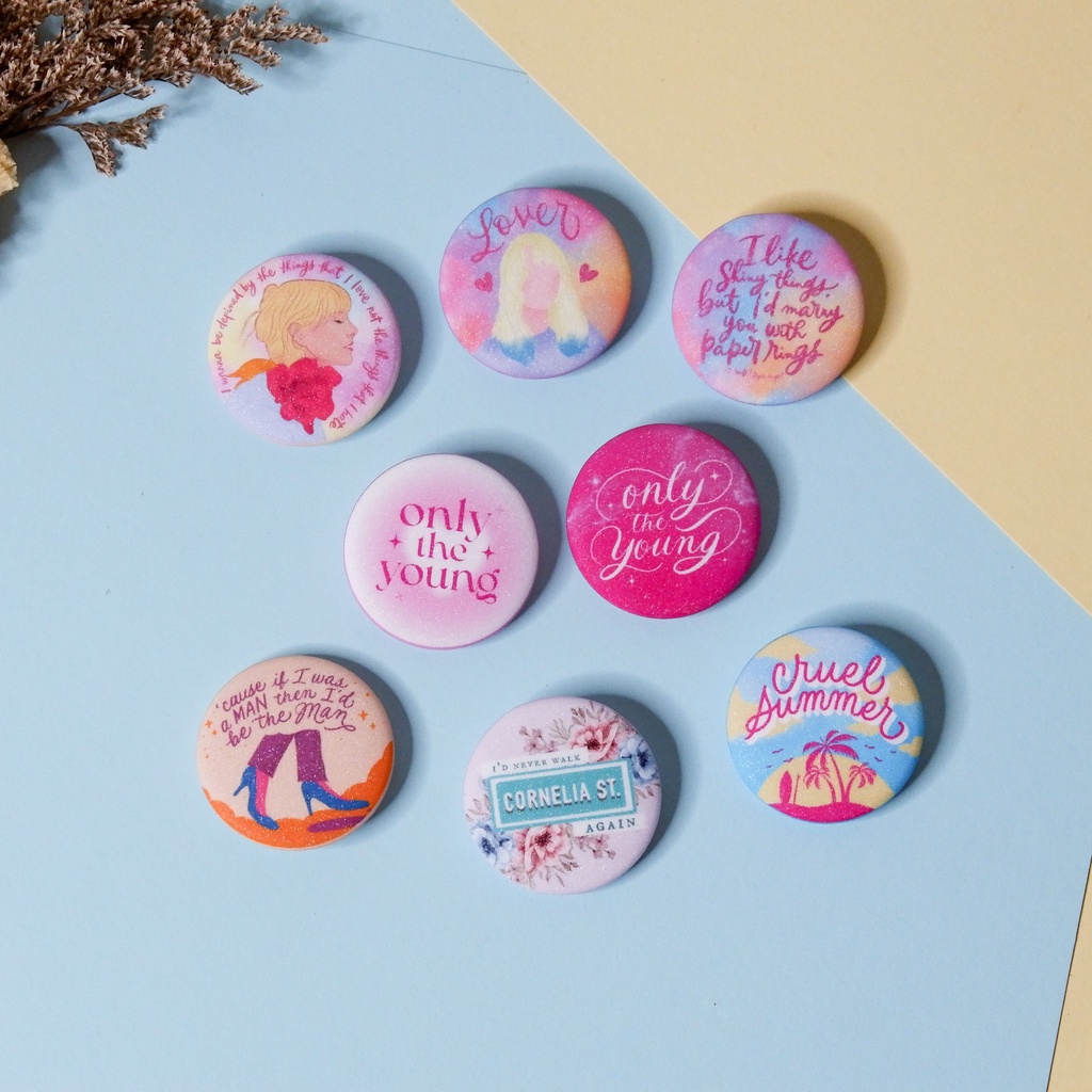 Taylor Swift Lover Button Pins (PRICE PER PIN) | Shopee Philippines