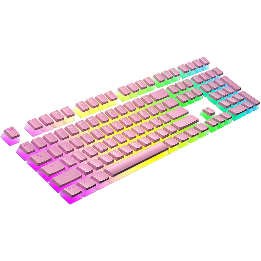 Pink pudding keycap 108 Double Shot PBT pudding keycap Ansi/ISO-Oem ...