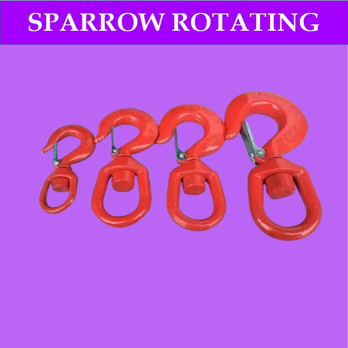 1T 3T Sparrow Rotating Hook Carbon Steel Swivel Hook With Latches ...