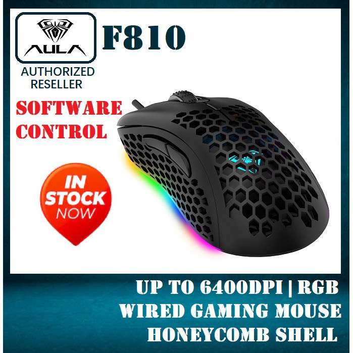 [Ready stock] Aula f810 gaming mouse Marco programmable honeycomb ...