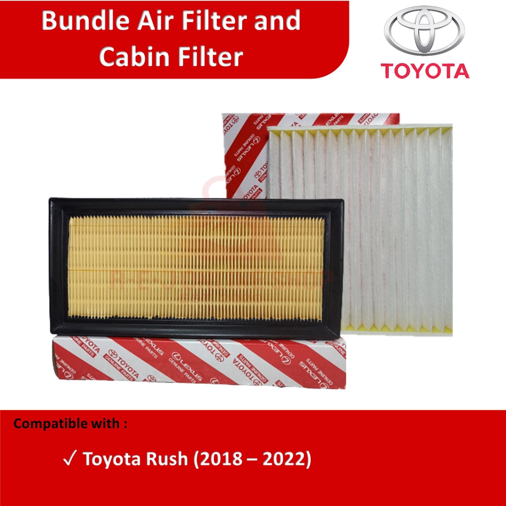 Bundle Air Filter and Cabin Filter for Toyota Rush (2018 - 2022), Car ...