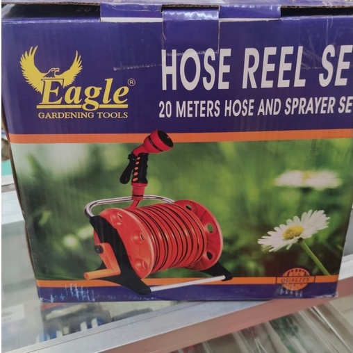 Eagle Mini Hose Reel Set With Sprayer And Hanger 20meters Long | Shopee ...