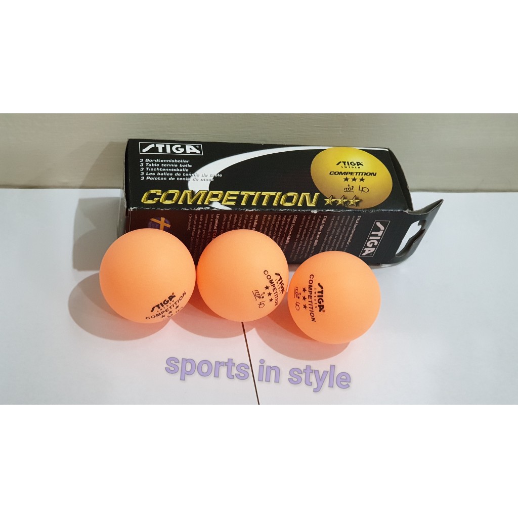 STIGA Table Tennis balls 3 star Balls Yellow Orange and White | Shopee ...