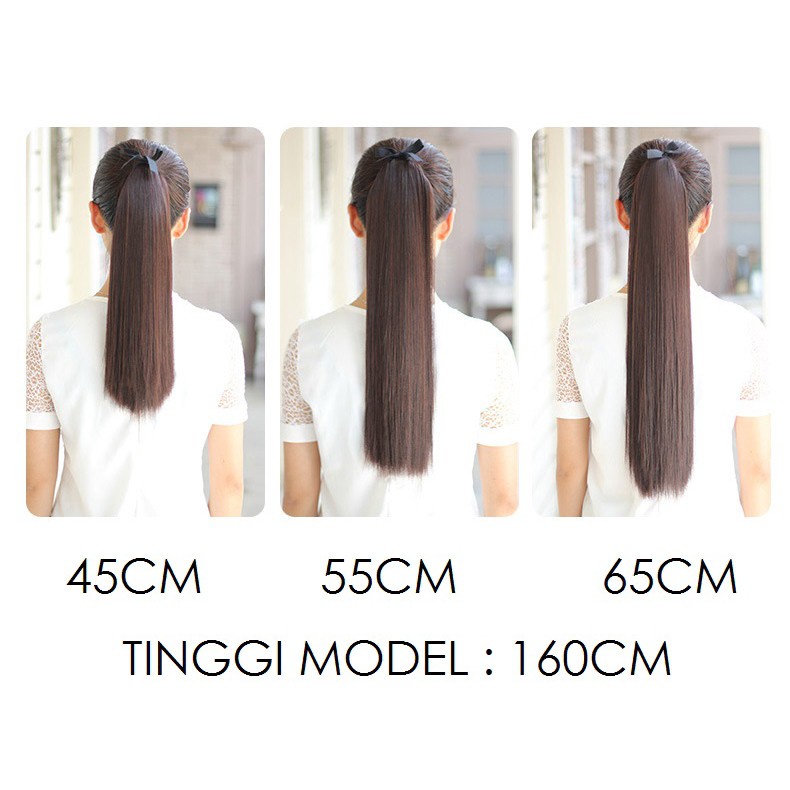 Hair clip Ponitail/Ponytail ikat Straight 45cm, 55cm, 65cm (VHJKT ...