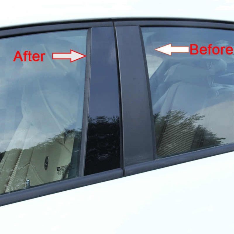 Car sticker black window door tint film Vinyl Cover Stripe Door Pillar ...