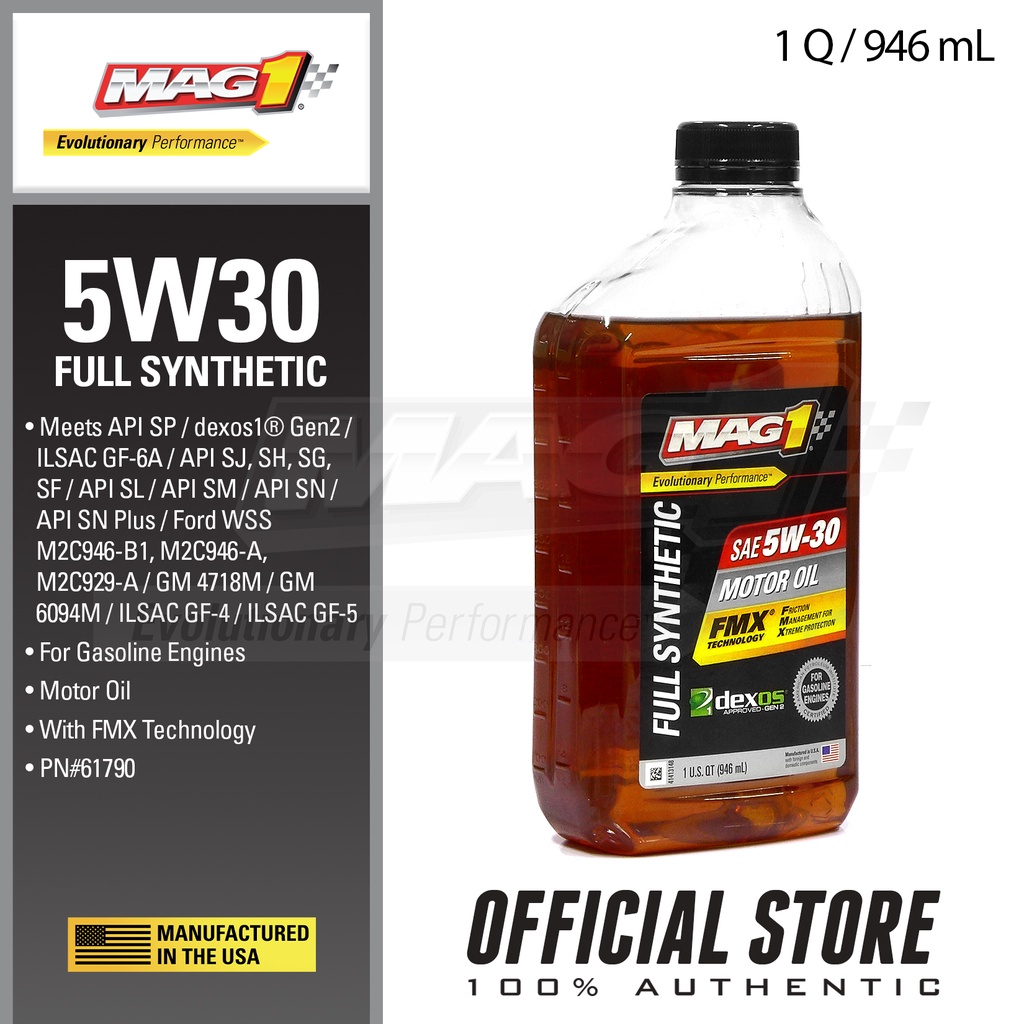 MAG 1 5W30 GM Dexos1 Licensed API SN Certified Full Synthetic Oil for ...