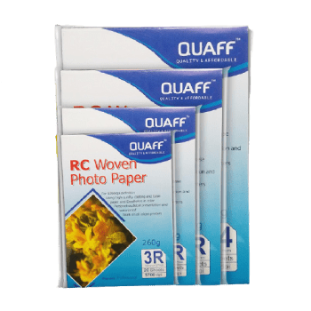 QUAFF RC Woven Inkjet Photo Paper No Back Print A4 | 5R | 4R & 3R Size ...