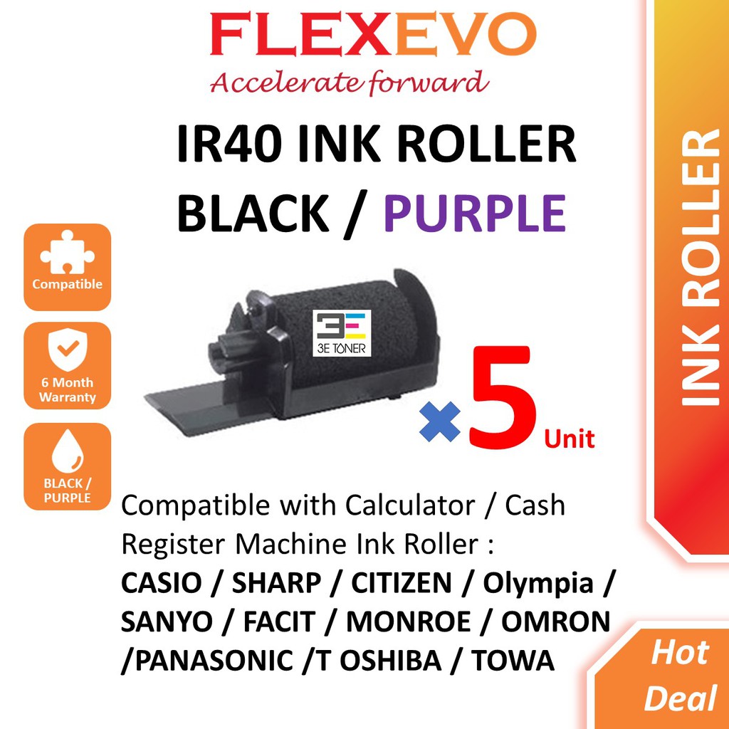 5 Unit IR-40 IR40 IR30 IR-30 Ink Roller Calculator Cash Register for ...