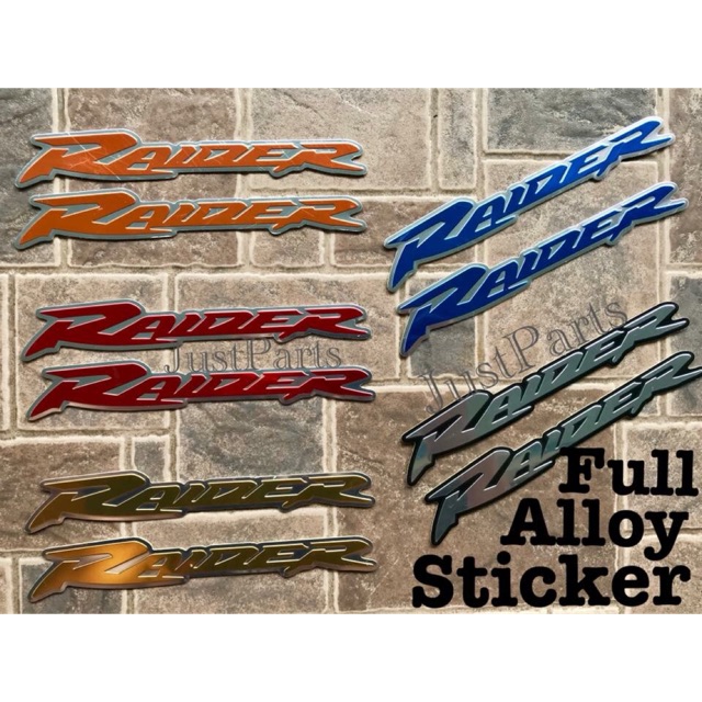 Raider FULL Alloy Sticker (2pcs) | Shopee Philippines