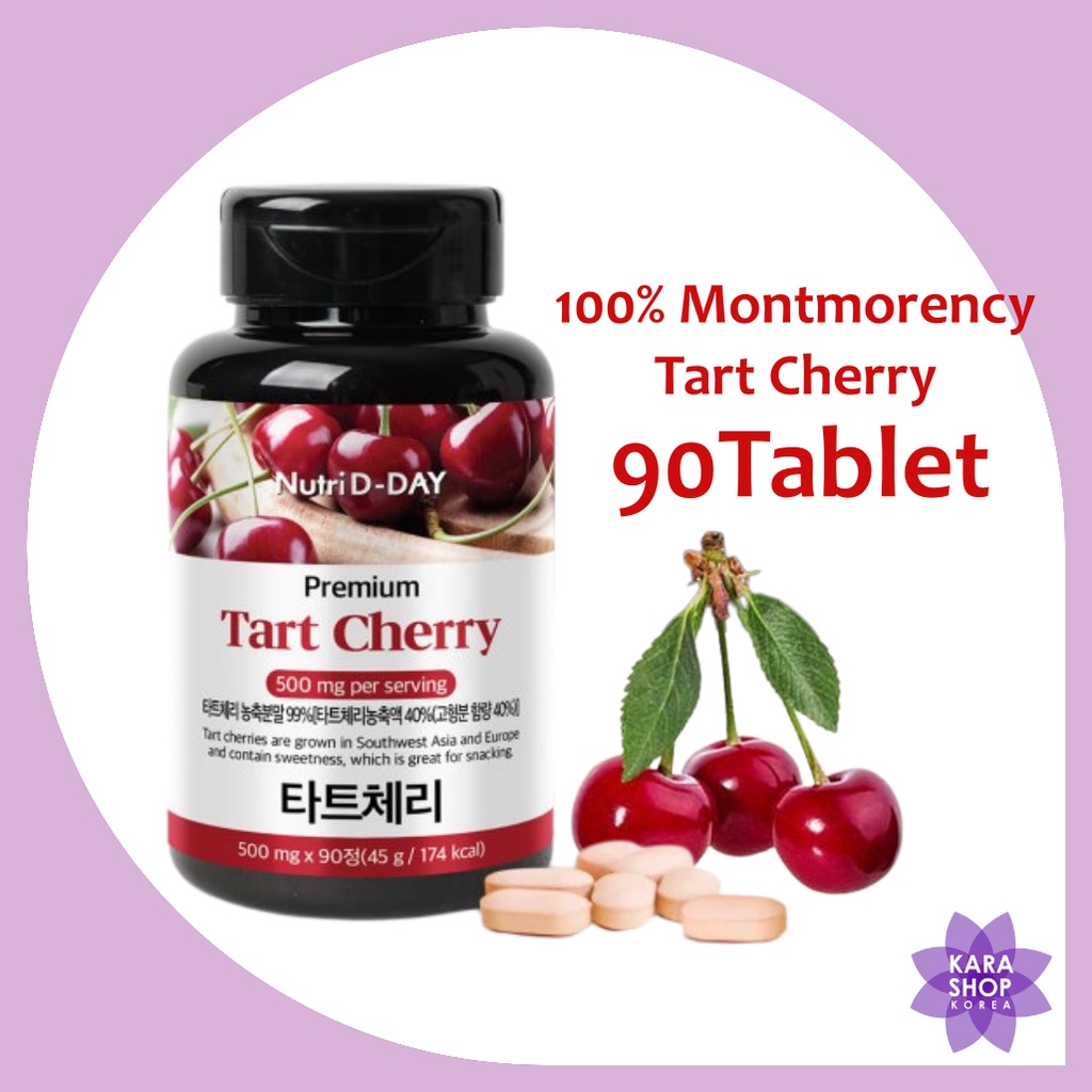 Premium Tart Cherry Tablet 500mg 90 Tablets sofzsleep (3month) | Shopee ...