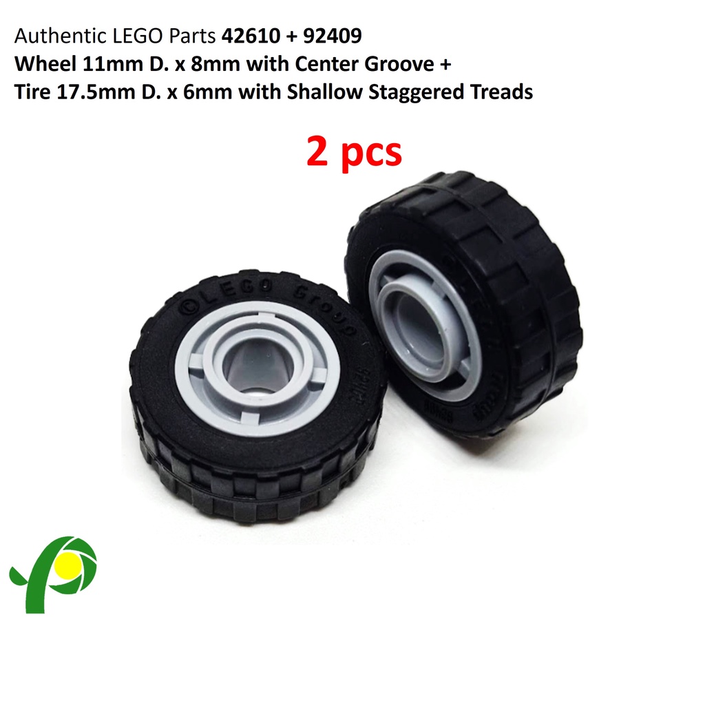 LEGO Parts 42610+92409 Wheel 11mm D. x 8mm + Tire 17.5mm | Shopee ...