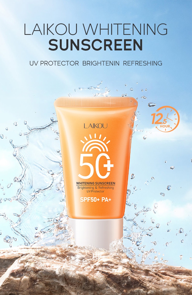 LAIKOU Whitening Face Sunscreen Waterproof Body Sunblock Cream UV ...