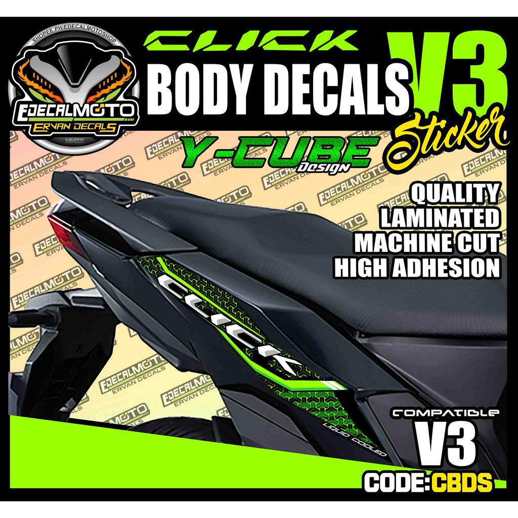 HONDA CLICK VERSION 3 2023 BODY VINYL DECALS STICKER | Shopee Philippines