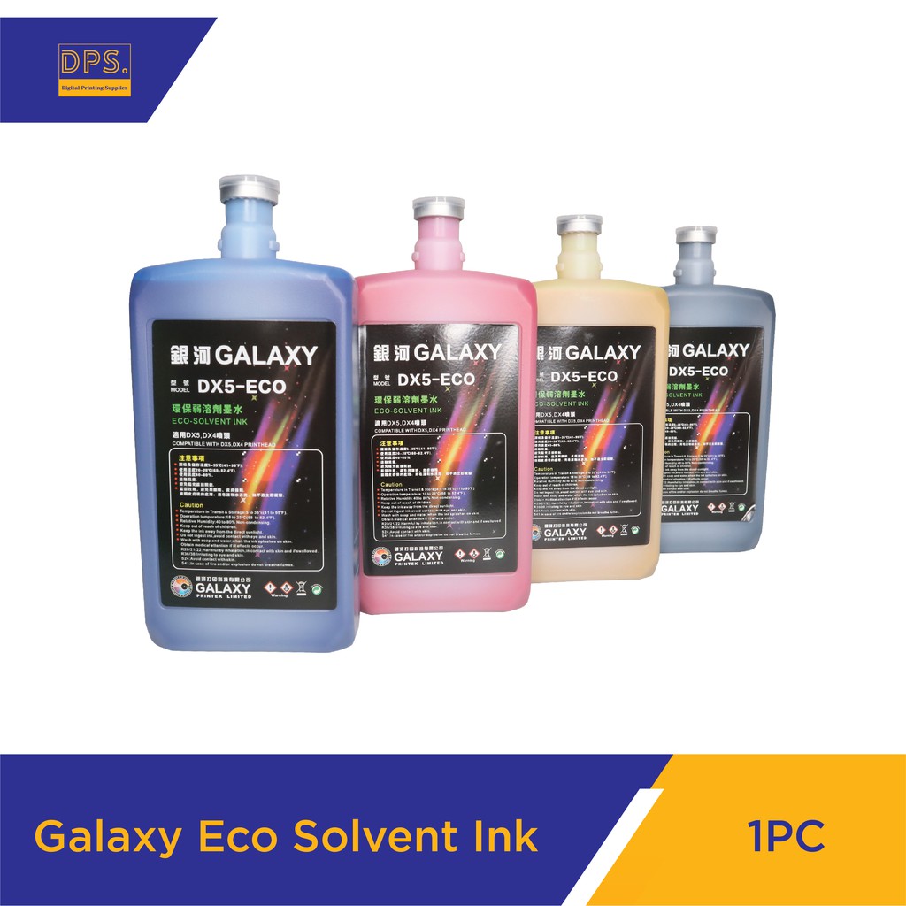 DPS GALAXY ORIGINAL ECO SOLVENT INK CMYK 1 LITER | Shopee Philippines
