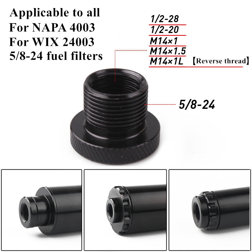 Conversion Connector Applicable for All NAPA 4003 WIX 24003 5/8-24 Fuel ...