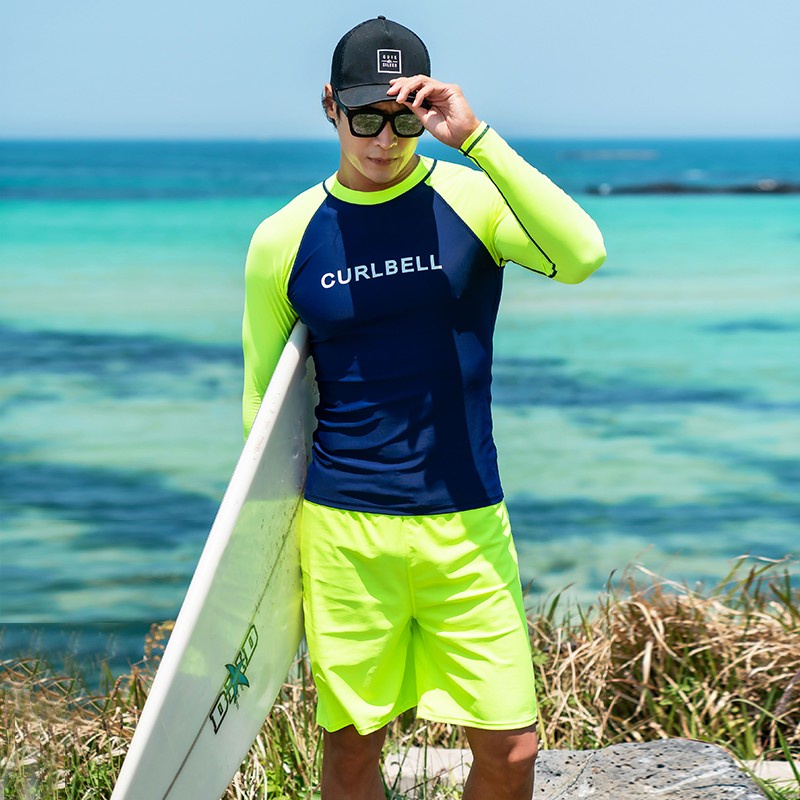 SAILBEE Men's UV Protect Surfing Rash Guard Long Sleeve Swimsuit ...