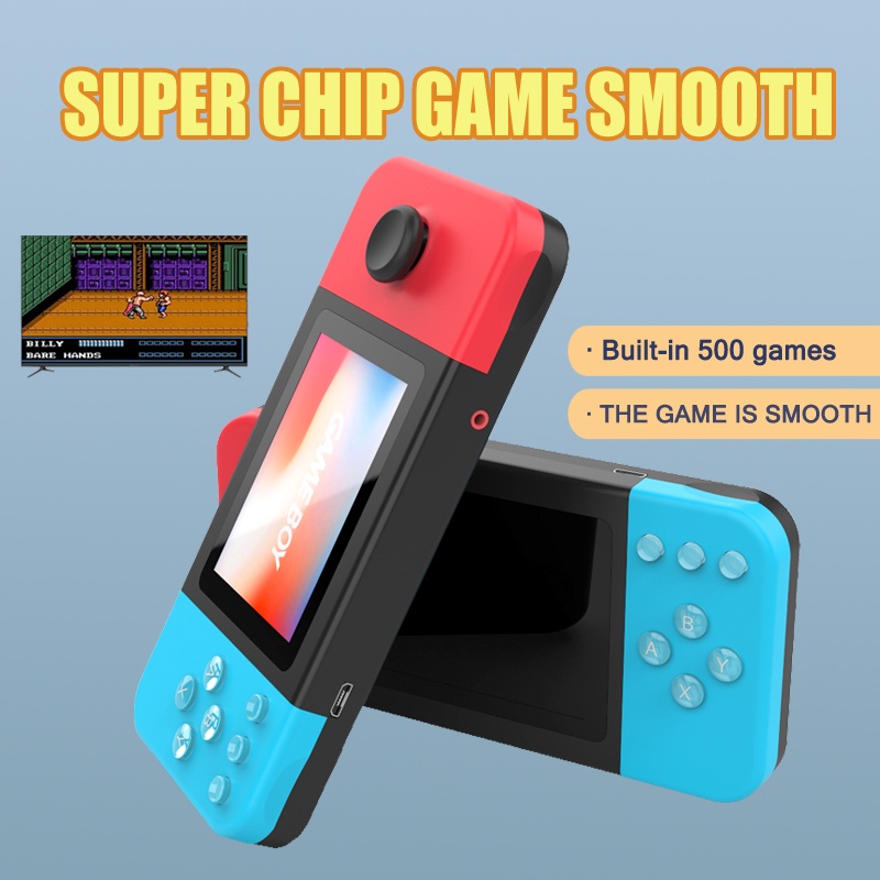 D20 New Color HD Screen Mini Handheld Game Console 8-bit Classic 500 ...