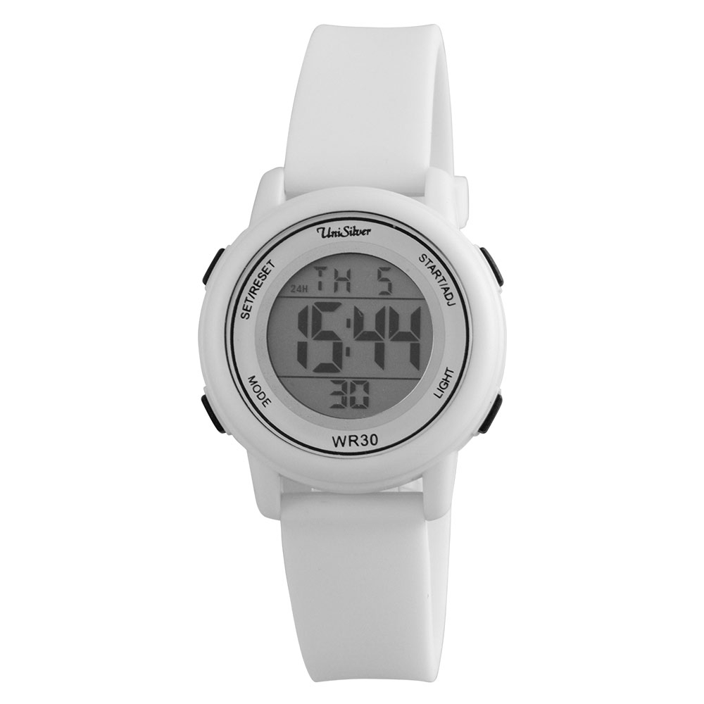 UniSilver Time Women's White Digital Rubber Watch KW3616-2001 | Shopee ...