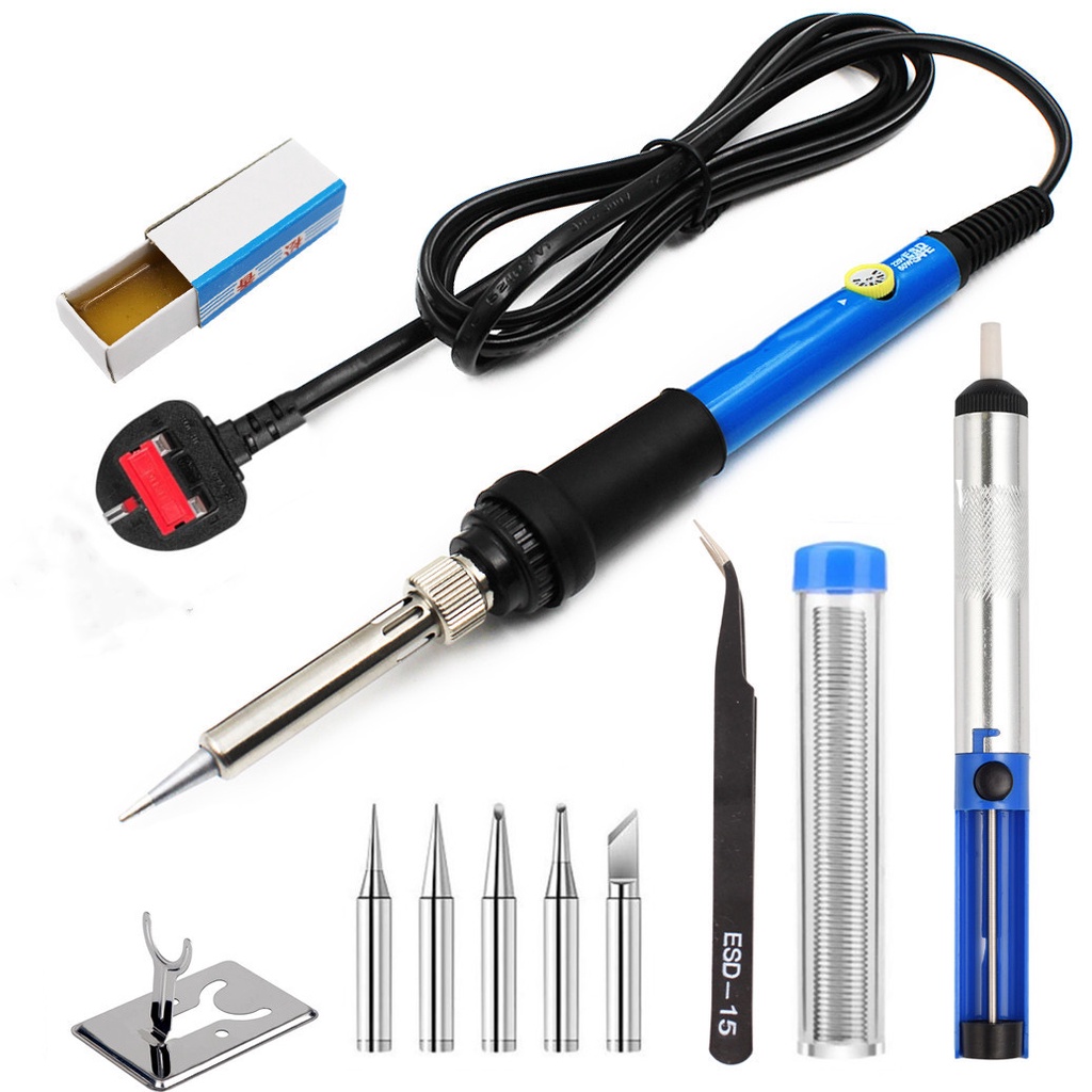 110V / 220V 60W Electric Soldering Iron Temperature Adjustable Mini ...