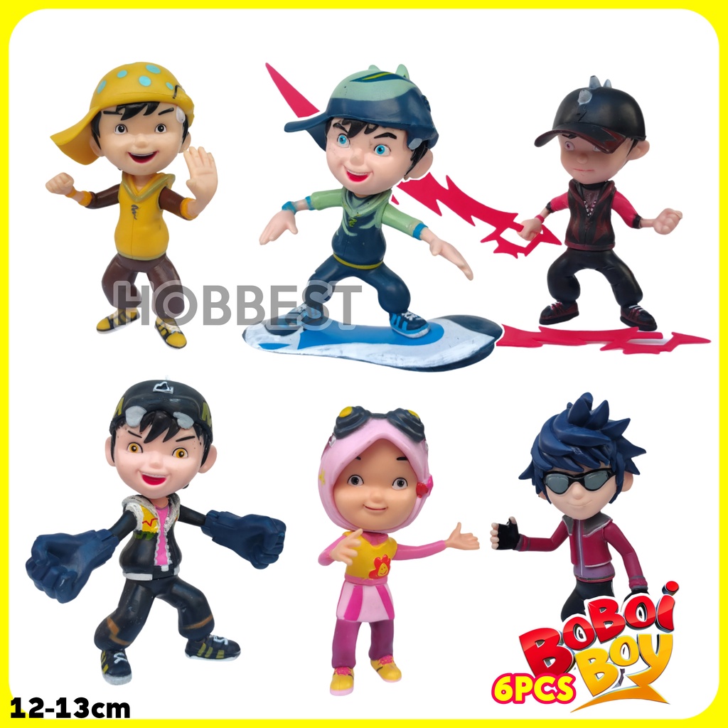 Boboiboy contains 6 - Action Figures Miniature Display Topper Boboi Boy ...
