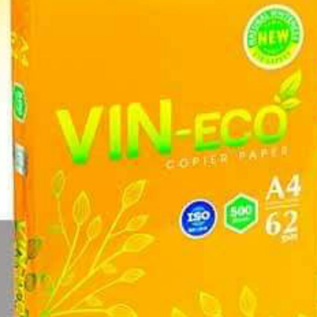 Vin eco paper 62gsm (ream = 500 sheets) | Shopee Philippines