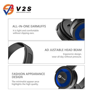 V2S SE5777 Foldable Wired Adjustable Headset Super Bass HIFI Stereo ...
