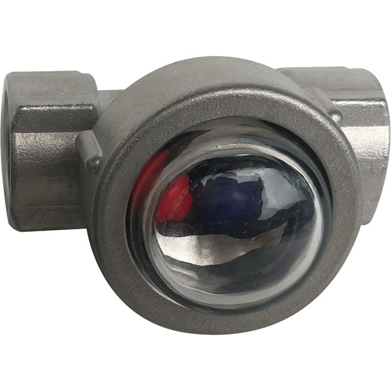 304 Stainless Steel Window Sight Glass Float Ball Flow Indicator 1/2" 3 ...