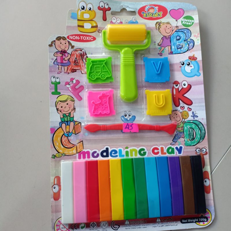 12-color modeling clay with roller mold | Shopee Philippines