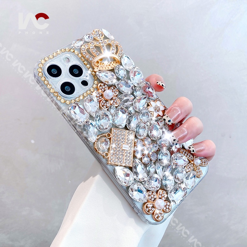 3D Diamond For iPhone 16 Pro Max 16 Plus 15Pro Max 14 ProMax 14 Plus 12 ...