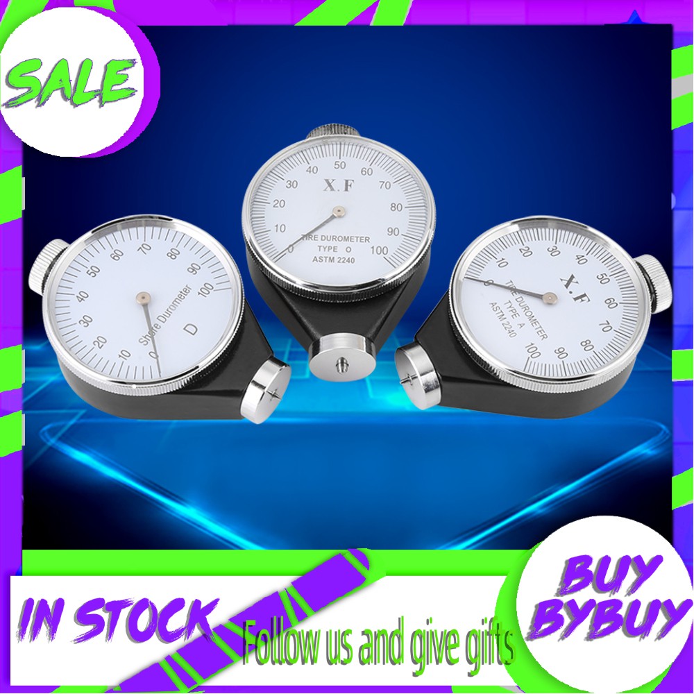 Shore Type A/O/D Rubber Tire Durometer Hardness Tester Meter 0-100 HA ...