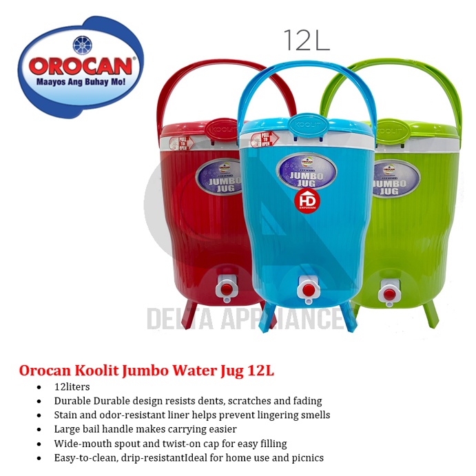 Orocan Koolit Jumbo Water Jug 12L | Shopee Philippines