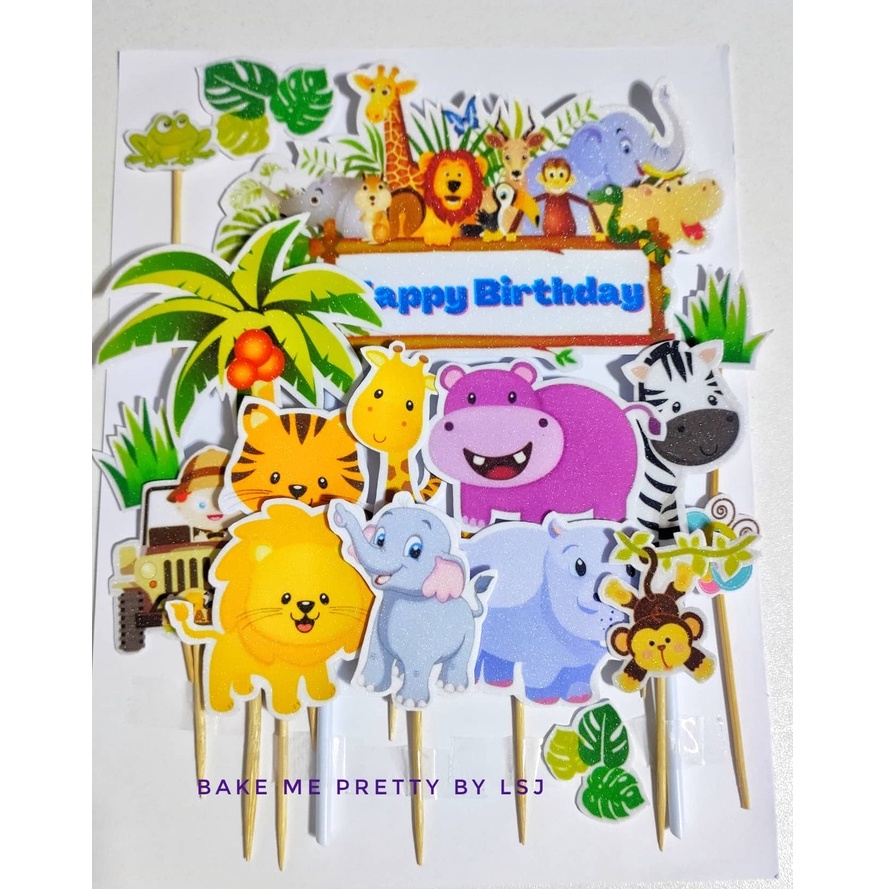 Safari / Jungle theme cake topper | Shopee Philippines