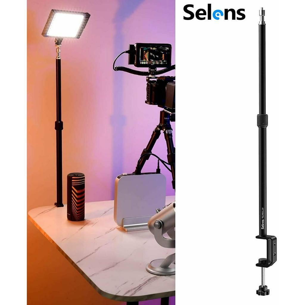 Selens Desk Mounting Table Stand Clip Stand for Light Photo Video Phone ...