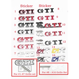 For Volkswagen Logo Emblem GTI Letters Emblem Rabbit Emblem Racing R ...