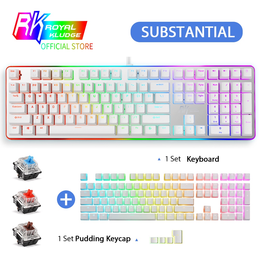 ROYAL KLUDGE RK918 Wired Mechanical Keyboard, RGB Backlit Gaming ...