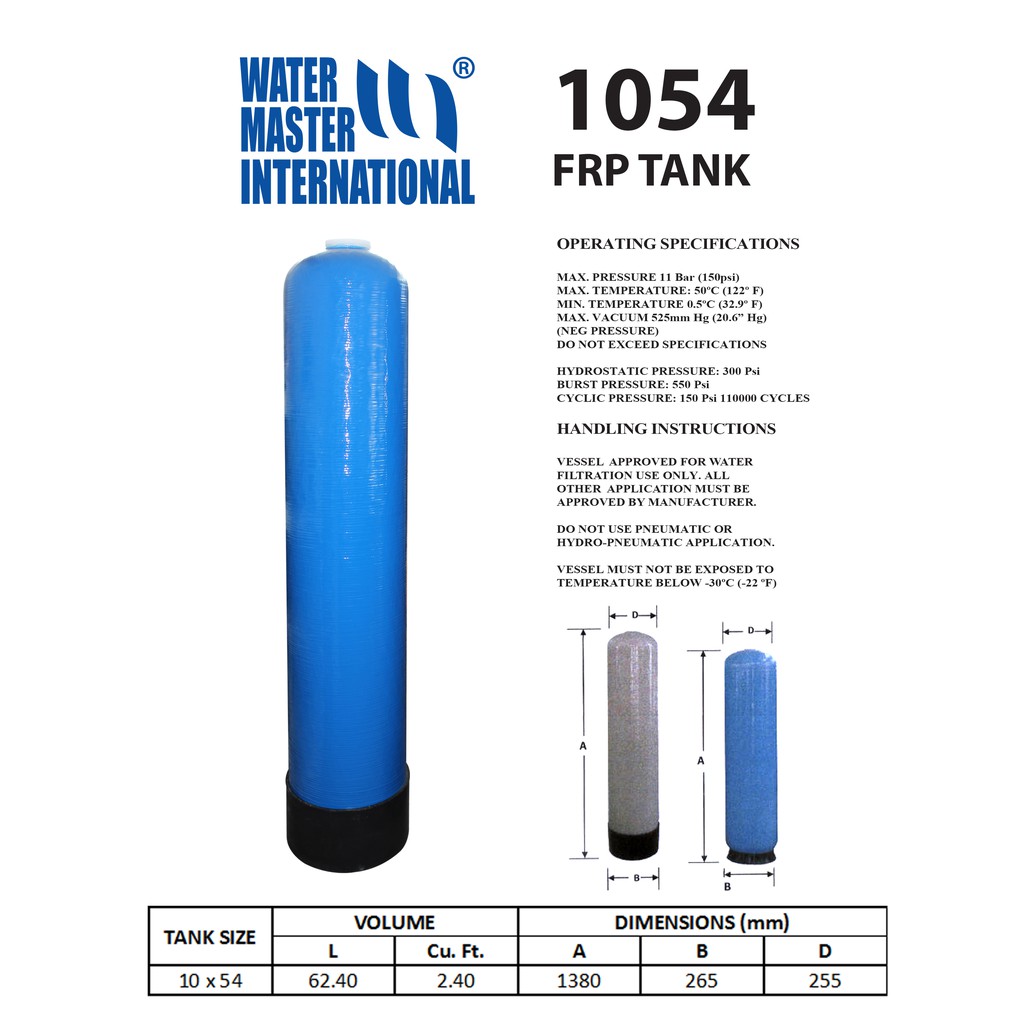 FRP Tank 10x54 WM Series (BLUE) | Shopee Philippines