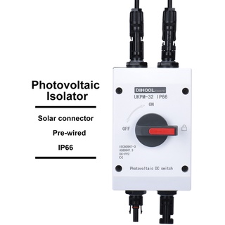 Solar PV DC Switch Isolator 1000V 1200V 32A Photovoltaic Interruptor Disconnect Outdoor IP66 ...