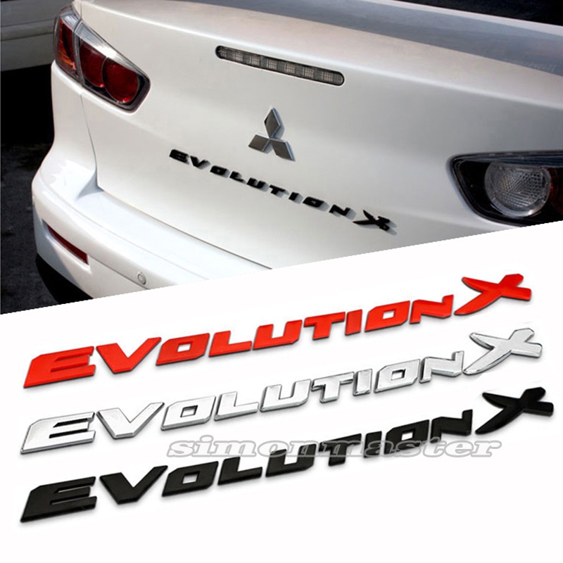 Modified Evolution X Car Body Emblem Sticker Auto Rear Trunk Decorative ...