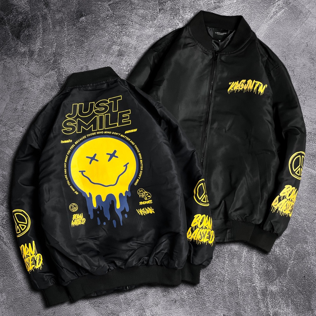 Bomber JACKET/BOMBER JACKET "smile" | Shopee Philippines